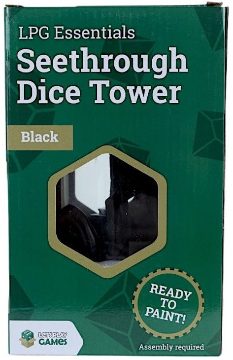 LPG Seethrough Dice Tower Black