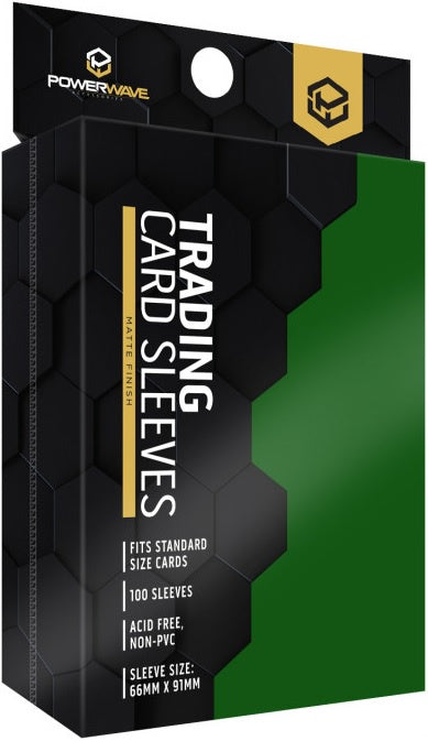 Powerwave Matte Card Sleeves 100 Pack Green